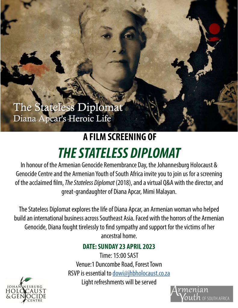 Film Screening: "The Stateless Diplomat" - Armenian Genocide ...
