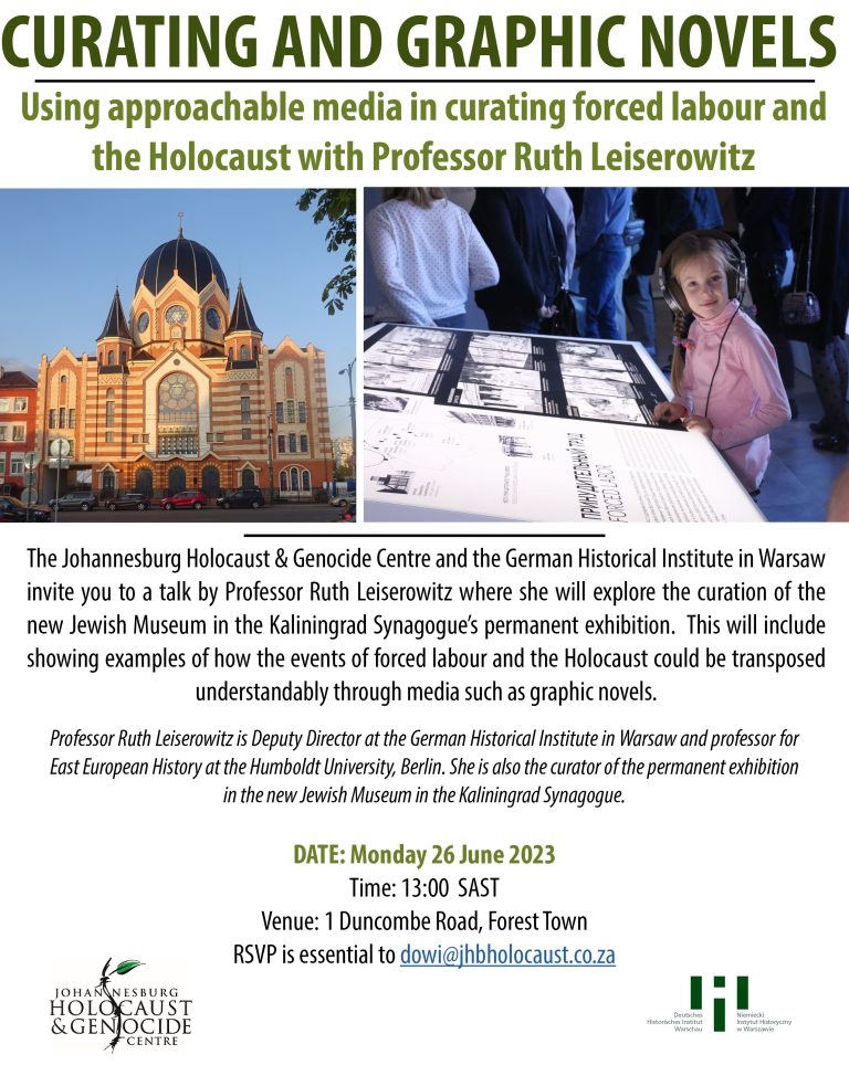 Curating and Graphic Novels - The Johannesburg Holocaust & Genocide Centre