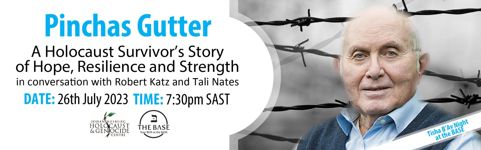 Live stream and Q&A with Holocaust survivor Pinchas Gutter - The ...