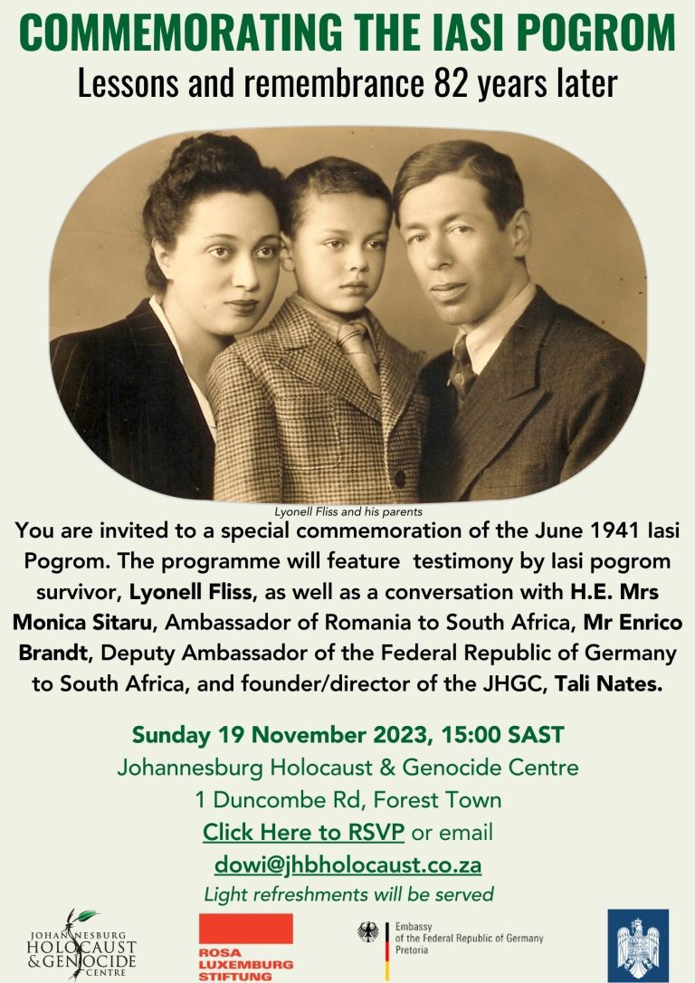 Commemorating the Iasi Pogrom: Lessons and Remembrance 82 years later ...