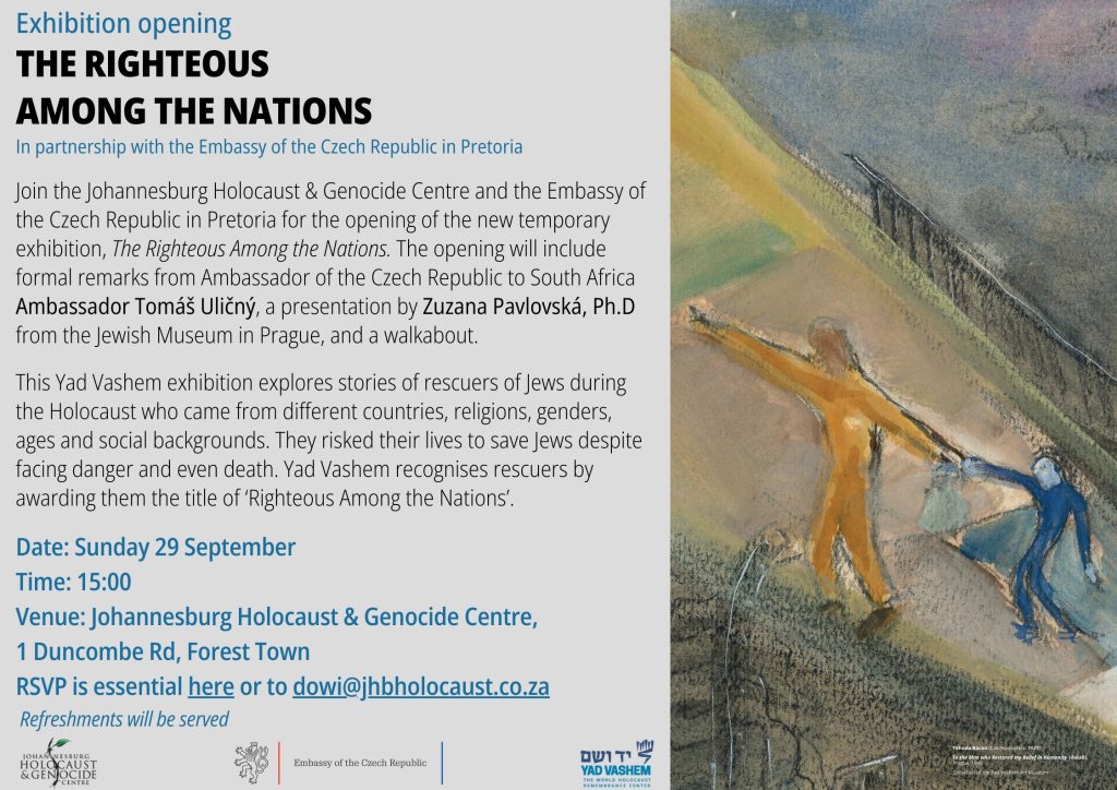 Exhibition opening: The Righteous Among the Nations - The Johannesburg ...